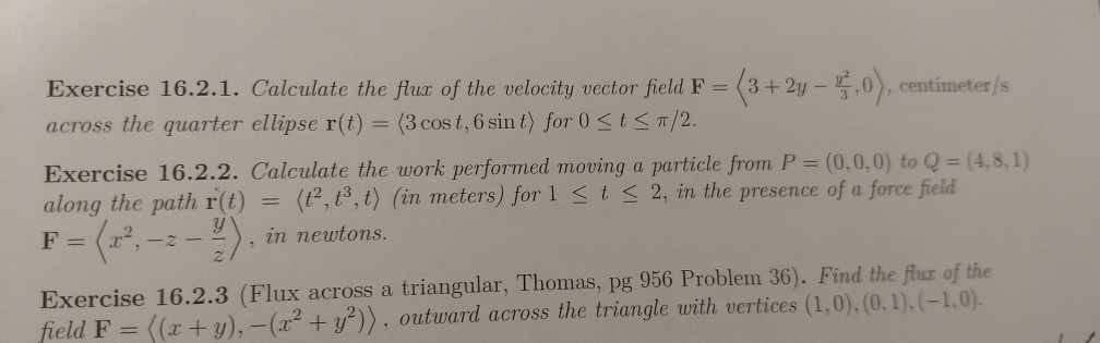 Solved Exercise l 6.2.1. Calculate the flur of the velocity | Chegg.com