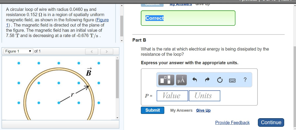 Solved A circular loop of wire with radius 0.0460 m and | Chegg.com