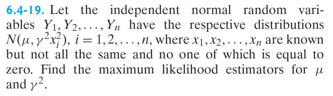 Solved 6.4-19. Let independent normal random variables | Chegg.com