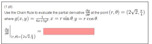 Solved Use the Chain Rule to evaluate the partial derivative | Chegg.com