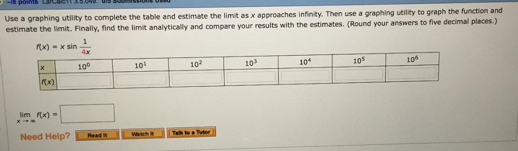 Solved Use a graphing utility to complete the table and | Chegg.com