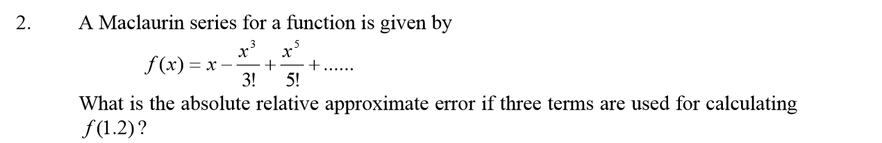 Solved A Maclaurin series for a function is given by | Chegg.com