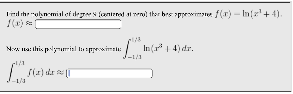 Solved Find the polynomial of degree 9 (centered at zero) | Chegg.com