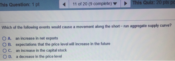 Solved Which of the following events would cause a movement | Chegg.com