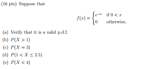 Solved Suppose that (a) Verify that it is a valid p.d.f. (b) | Chegg.com