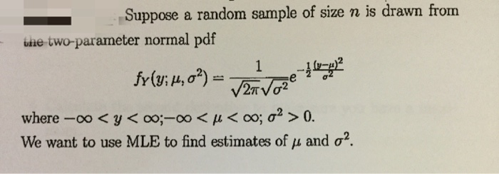 Solved Suppose a random sample of size n is drawn from the | Chegg.com
