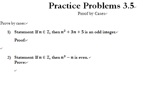 Solved Prove By Cases Statement If N Elementof Z Then N 2 Chegg solved-prove-by-cases-statement-if-n-elementof-z-then-n-2-chegg
