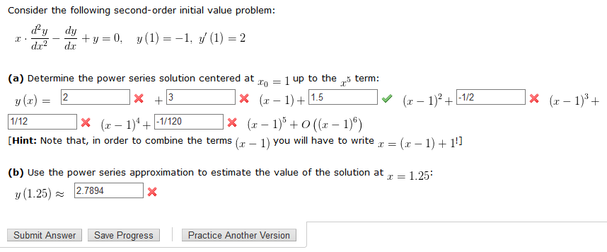 Solved Consider the following second-order initial value | Chegg.com