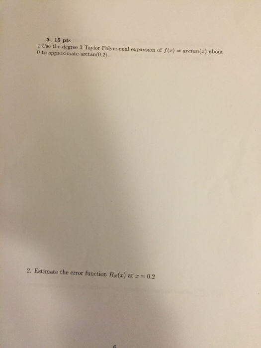 Solved Use the degree 3 Taylor Polynomial expansion of f(x) | Chegg.com