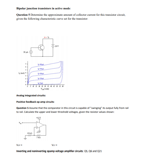 Solved Bipolar junction transistors in active mode: Question | Chegg.com