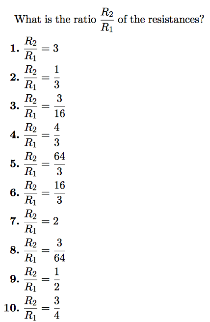 Solved What is the ratio R2/R1 of the resistance?Consider | Chegg.com