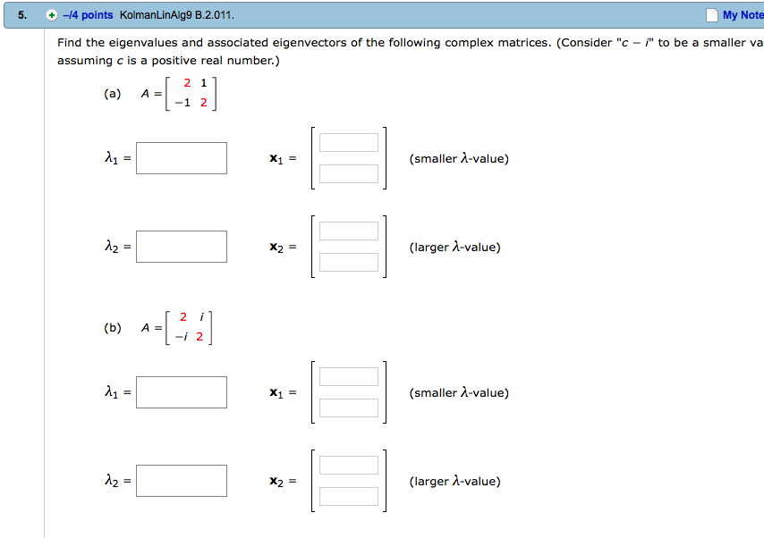 Solved Find the eigenvalues and associated eigenvectors of | Chegg.com