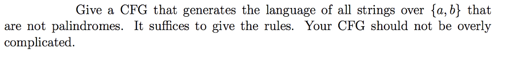 Solved Give a CFG that generates the language of all strings | Chegg.com