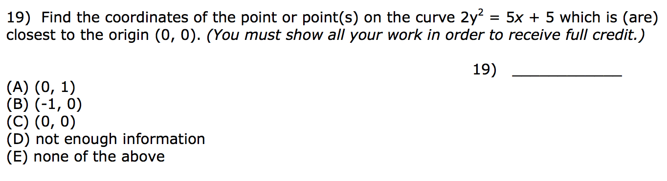 Solved Find the coordinates of the point or point(s) on the | Chegg.com
