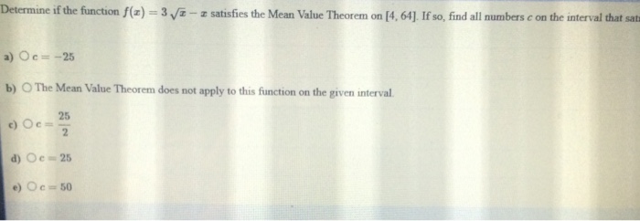 Solved Determine if the function f(x)= Squareroot x - x | Chegg.com