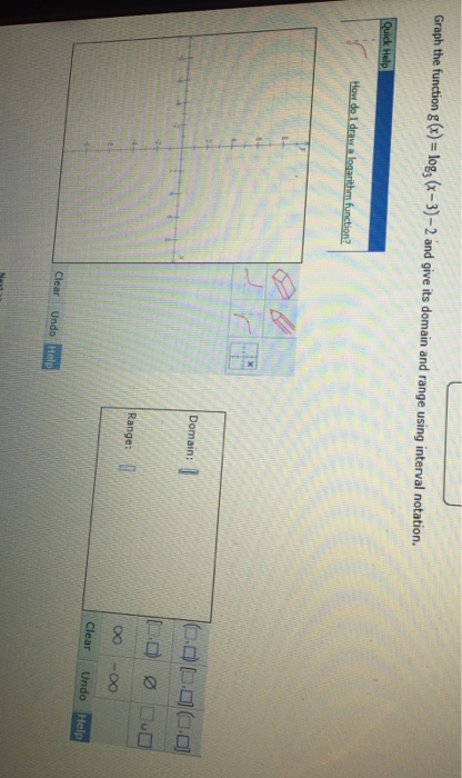 Solved Graph the function g(x) = log_3(x - 3) - 2 and give | Chegg.com