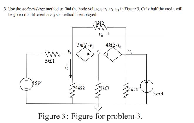 Solved Use the node-voltage method to find the node voltages | Chegg.com