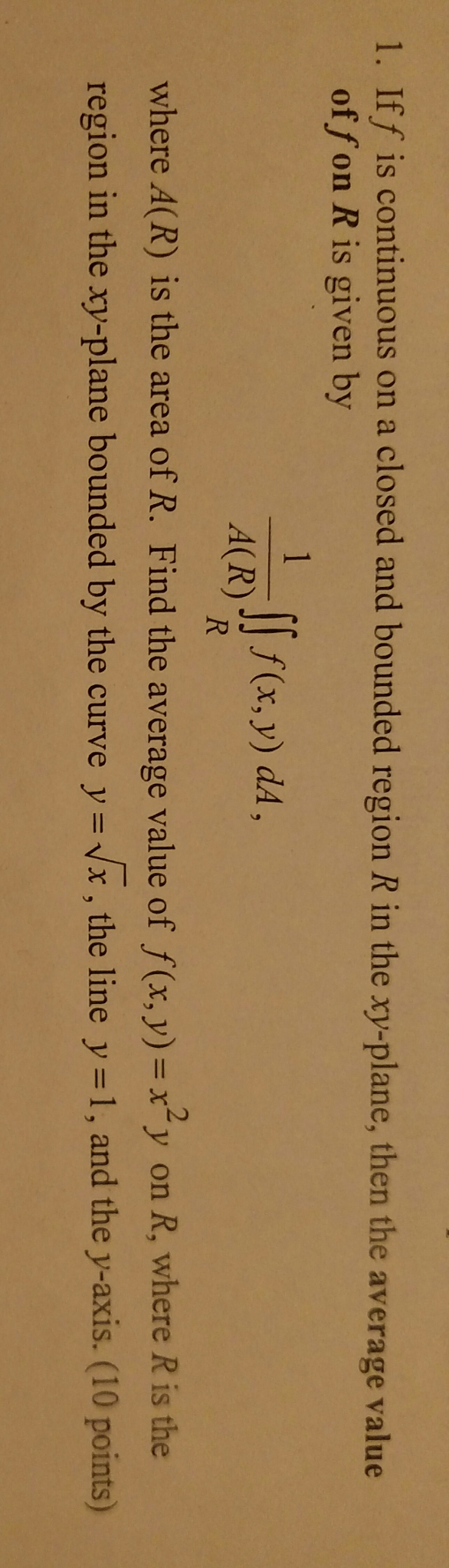 Solved If f is continuous on a closed and bounded region R | Chegg.com