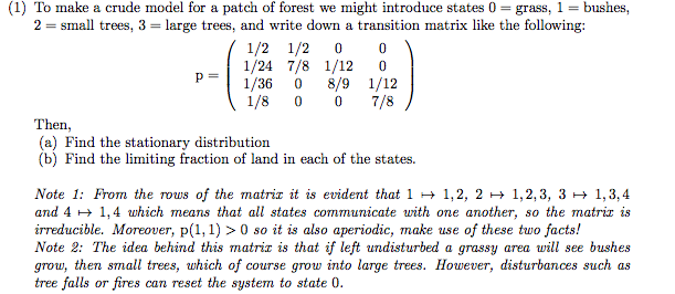 Solved To make a crude model for a patch of forest we might | Chegg.com