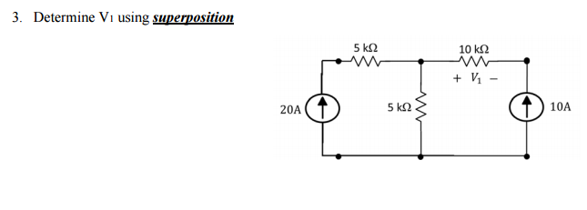 Solved Determine V_1 using superposition | Chegg.com