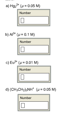 Solved What is the activity coefficient for each ion at the | Chegg.com