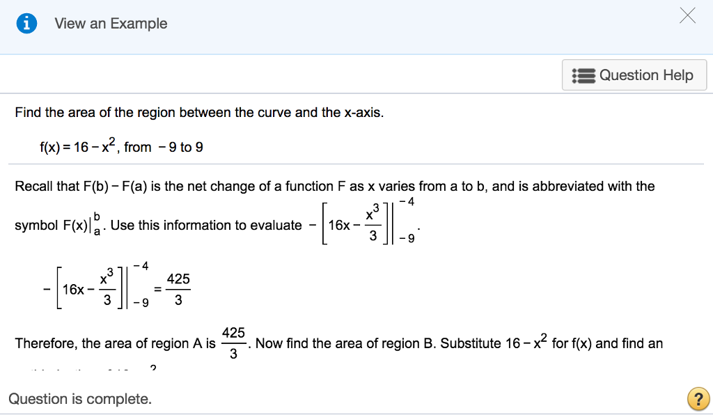 Solved 6.4.7 Find the area of the region between the curve | Chegg.com