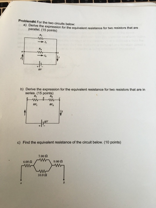 Solved For the two circuits below: Derive the expression | Chegg.com