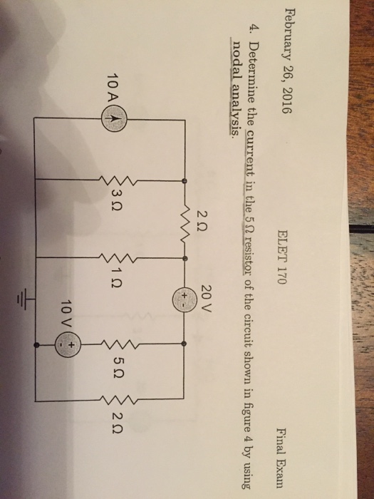 Solved Determine the current in the 5 ohm resistor of the | Chegg.com