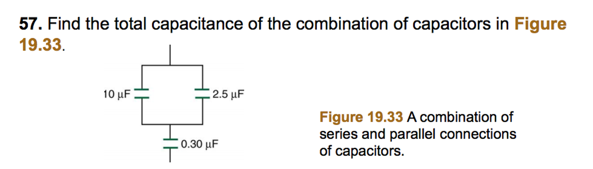Solved Find the total capacitance of the combination of | Chegg.com