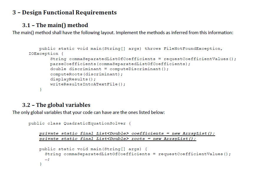 Solved i am trying to do my java homework (Quadratic | Chegg.com