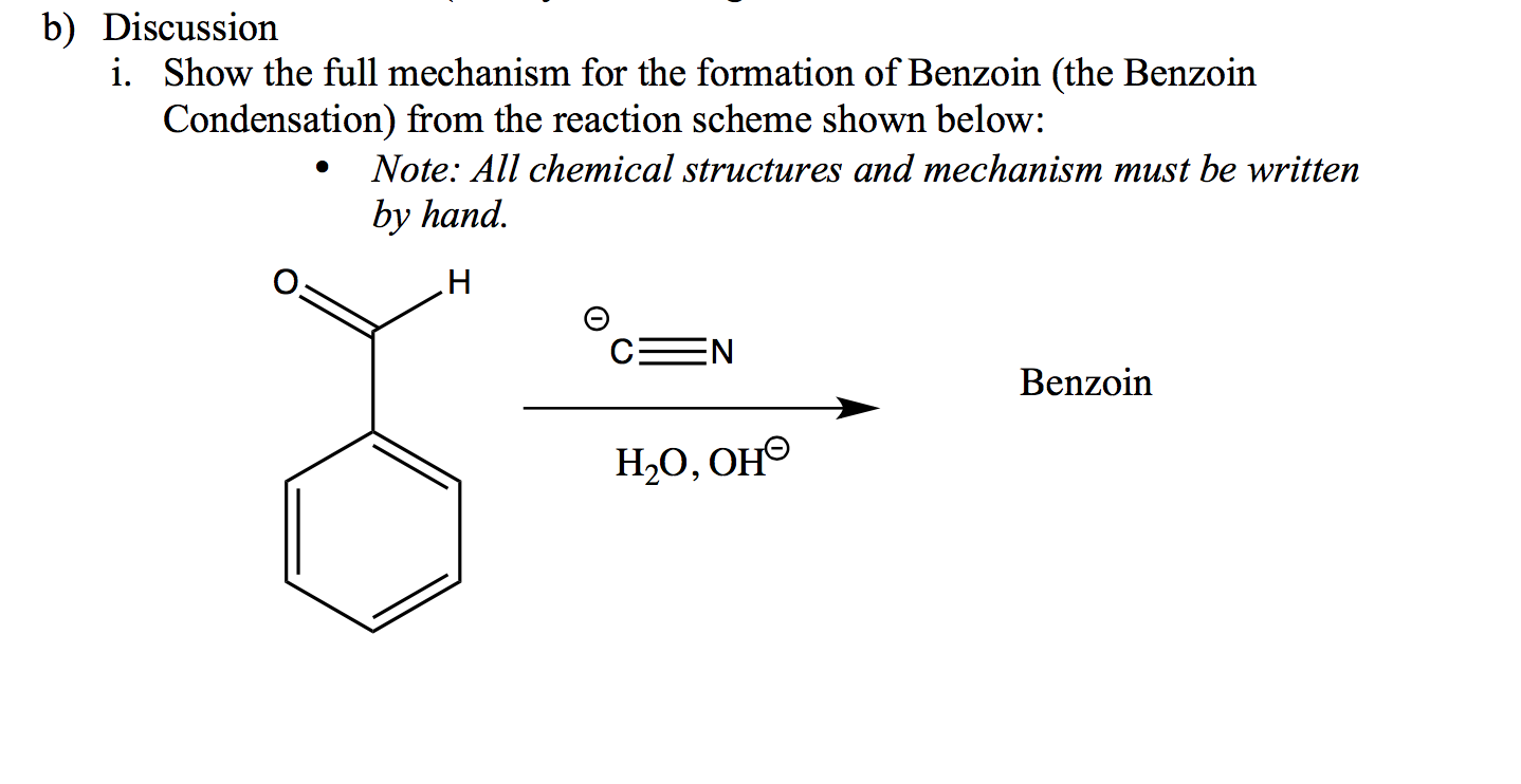 Solved Show the full mechanism for the formation of Benzoin | Chegg.com