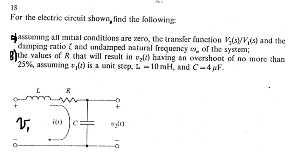 Solved For the electric circuit shown find the following: | Chegg.com