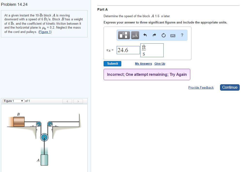Solved At a given instant the 10-lb block A is moving | Chegg.com