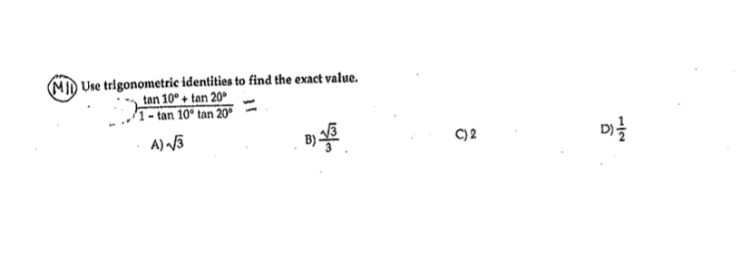 Solved Use trigonometric identities to find the exact value, | Chegg.com