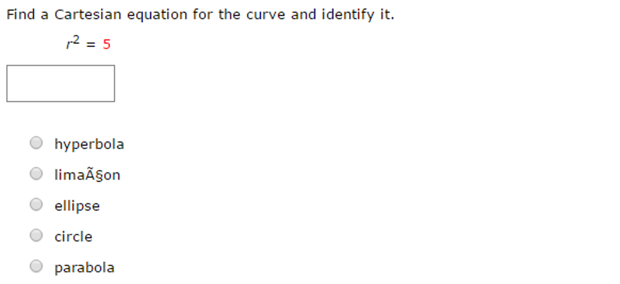 Solved Find a Cartesian equation for the curve and identify | Chegg.com