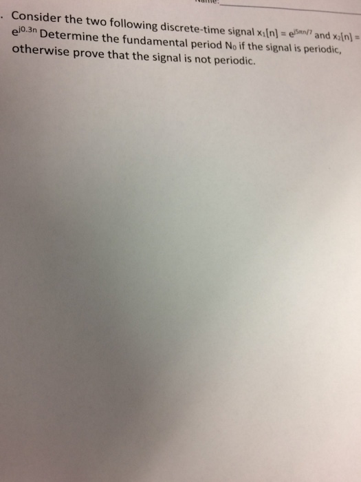 Solved Consider the two following discrete-time signal x_1 | Chegg.com