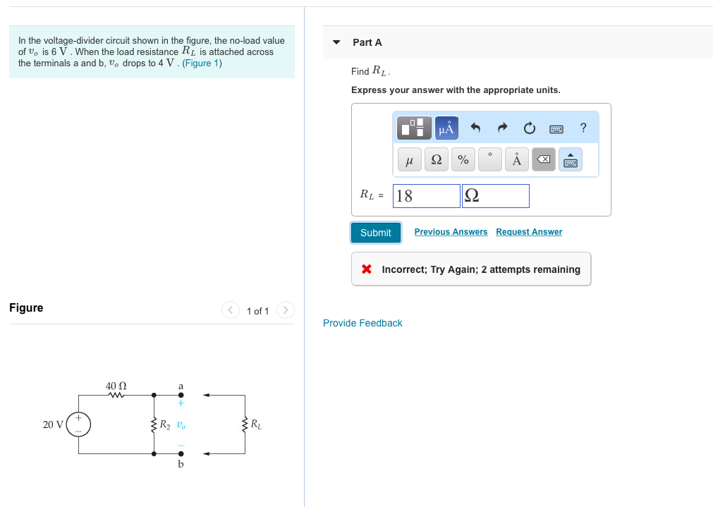 Solved In the voltage-divider circuit shown in the figure, | Chegg.com