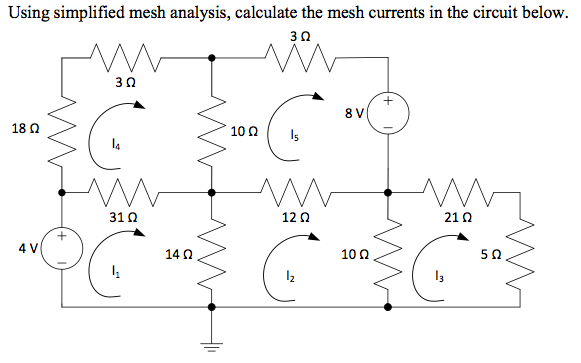 Solved Using simplified mesh analysis, calculate the mesh | Chegg.com