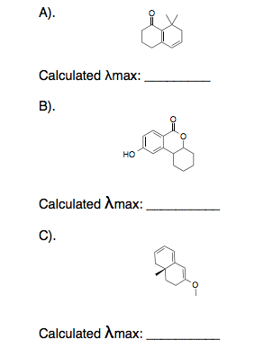 Solved A)Calculated lambda max B)Calculated lambda max | Chegg.com