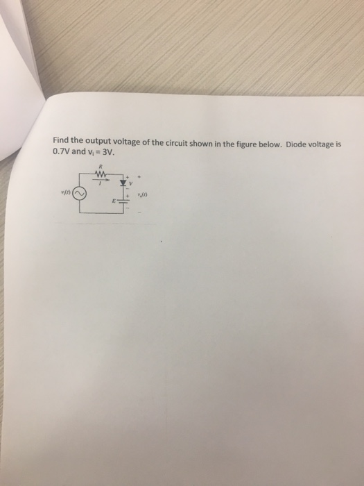 Solved Find the output voltage of the circuit shown in the | Chegg.com