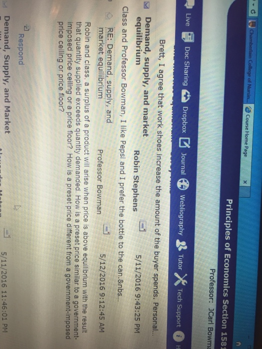 Demand, supply, and market equilibrium Robin | Chegg.com