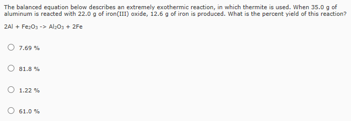 Solved The balanced equation below describes an extremely | Chegg.com