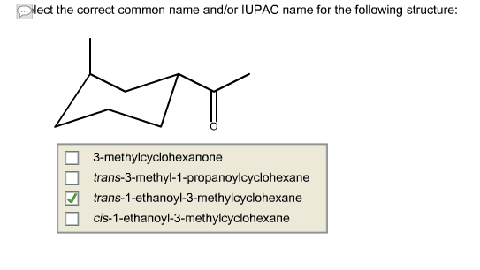 Solved Select the correct common name and/or IUPAC name for | Chegg.com