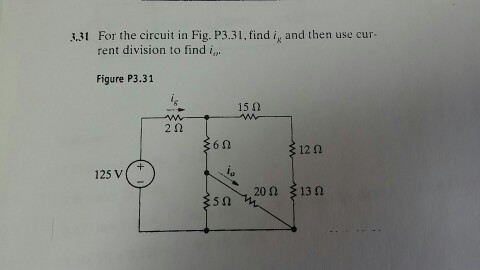 Solved 3.31 For the circuit in Fig. P3.31, find i and then | Chegg.com
