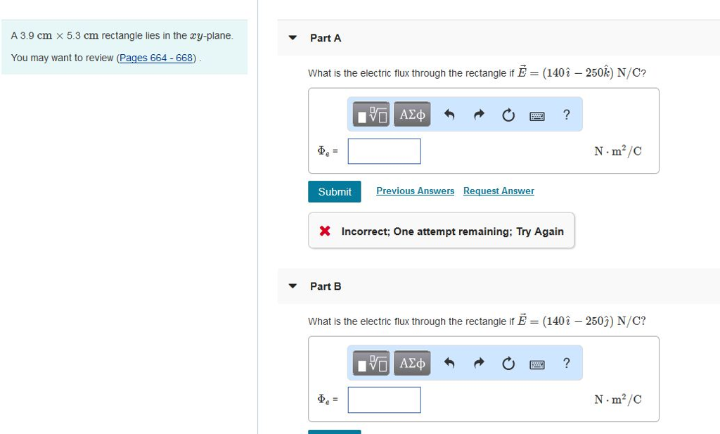 Solved A 3.9 cm × 5.3 cm rectangle lies in the xy-plane. | Chegg.com
