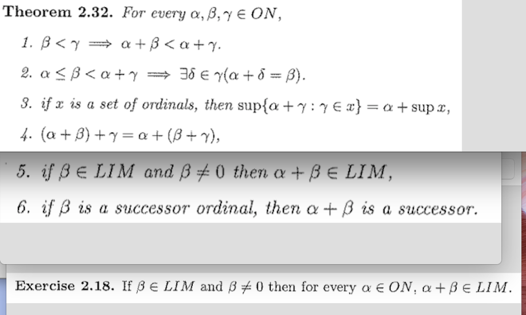 set theory homework on ordinal arithmetic. please | Chegg.com