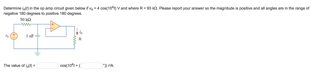 Solved Determine io ) in the op amp circuit given below if | Chegg.com