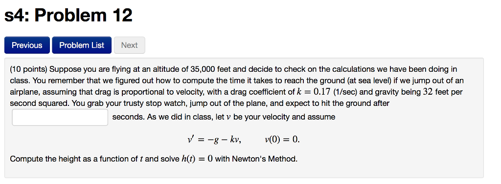 Solved s4: Problem 12 Previous Problem List Next (10 points) | Chegg.com