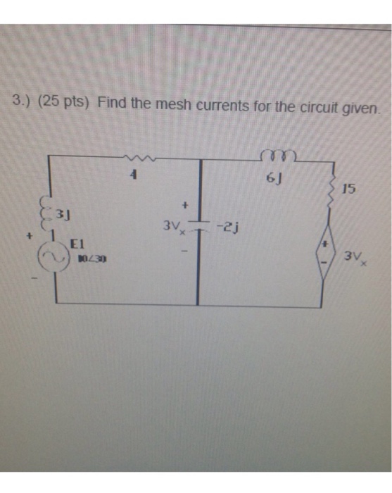 Solved Find the mesh currents for the circuit given | Chegg.com
