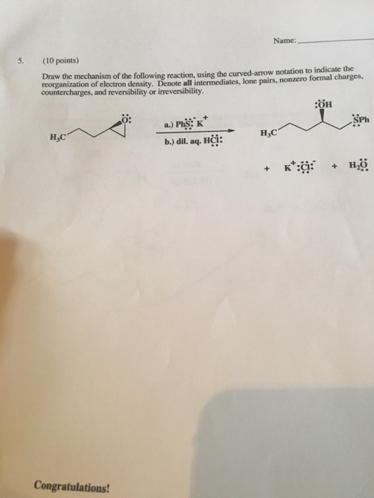 Solved Draw the mechanism of the following reaction, using | Chegg.com